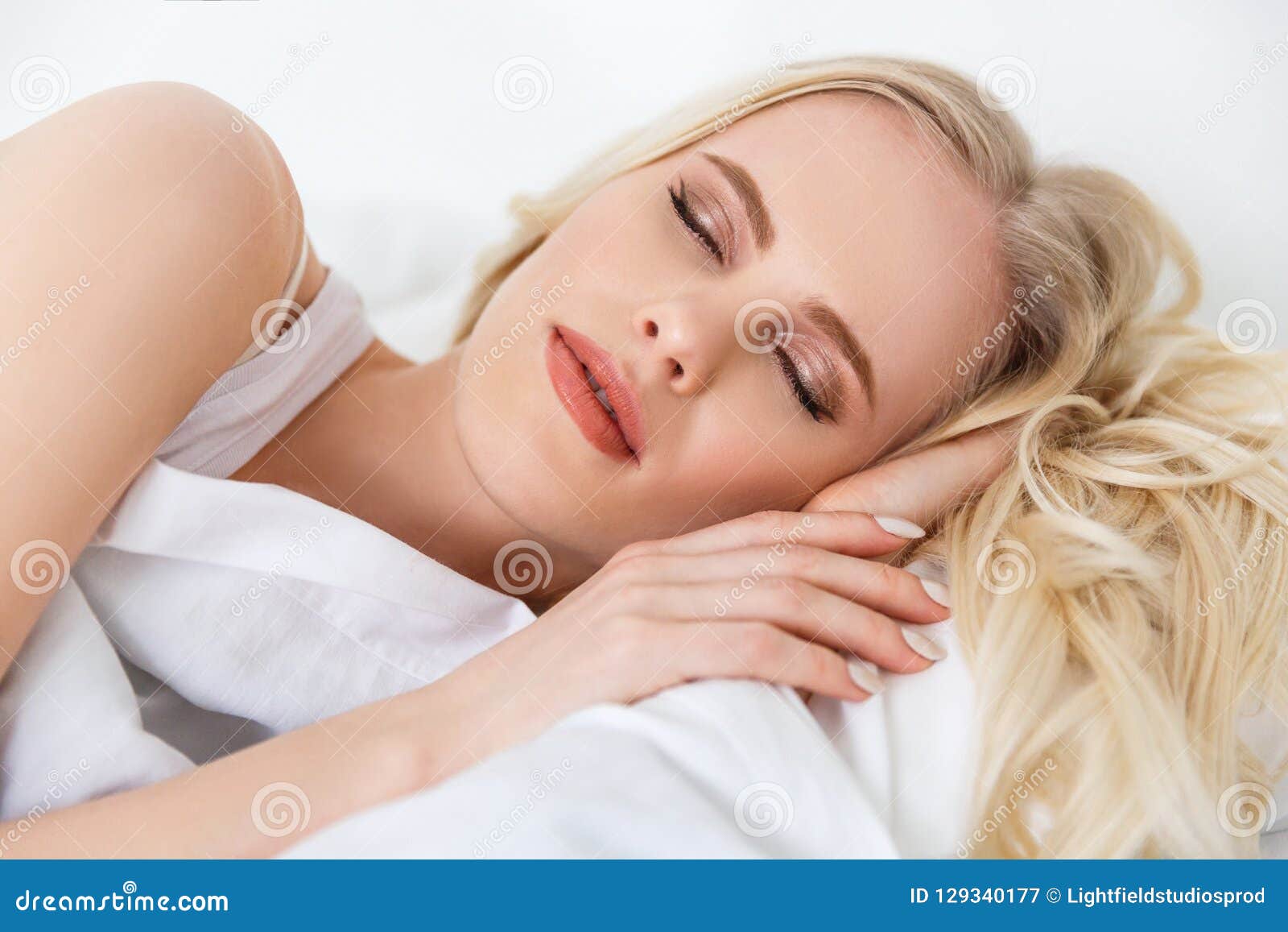 Beautiful Young Blonde Woman Sleeping Stock Image - Image of bedding ... Beautiful Young Blonde Woman Sleeping Stock Image - Image of bedding ...