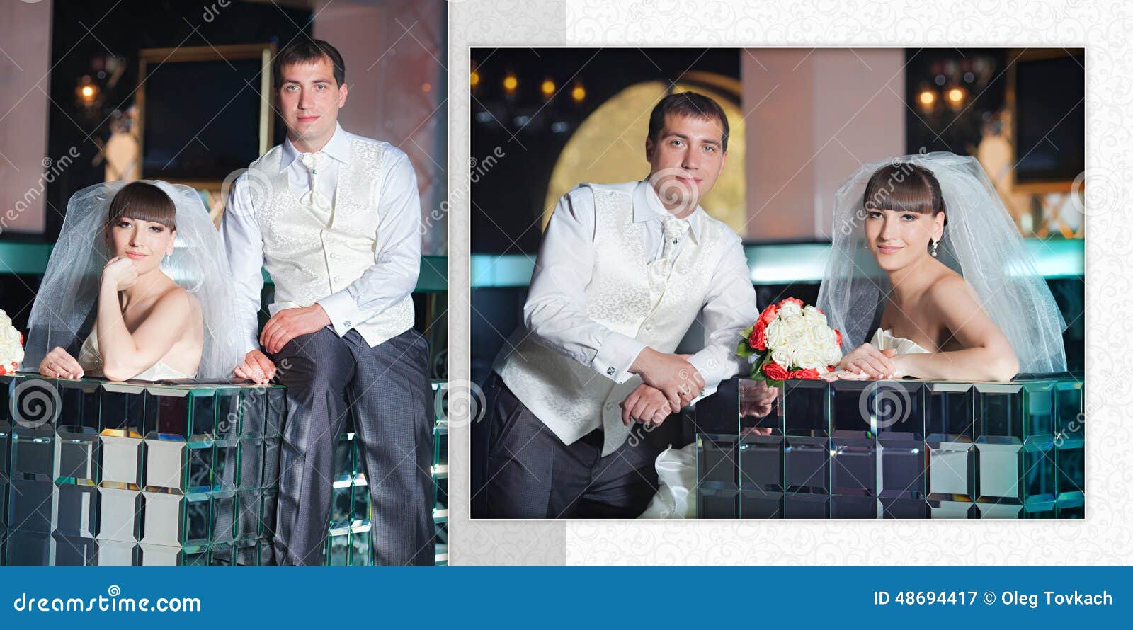 Beautiful Young Bride and Groom Next To Bar Stock Image - Image of ...