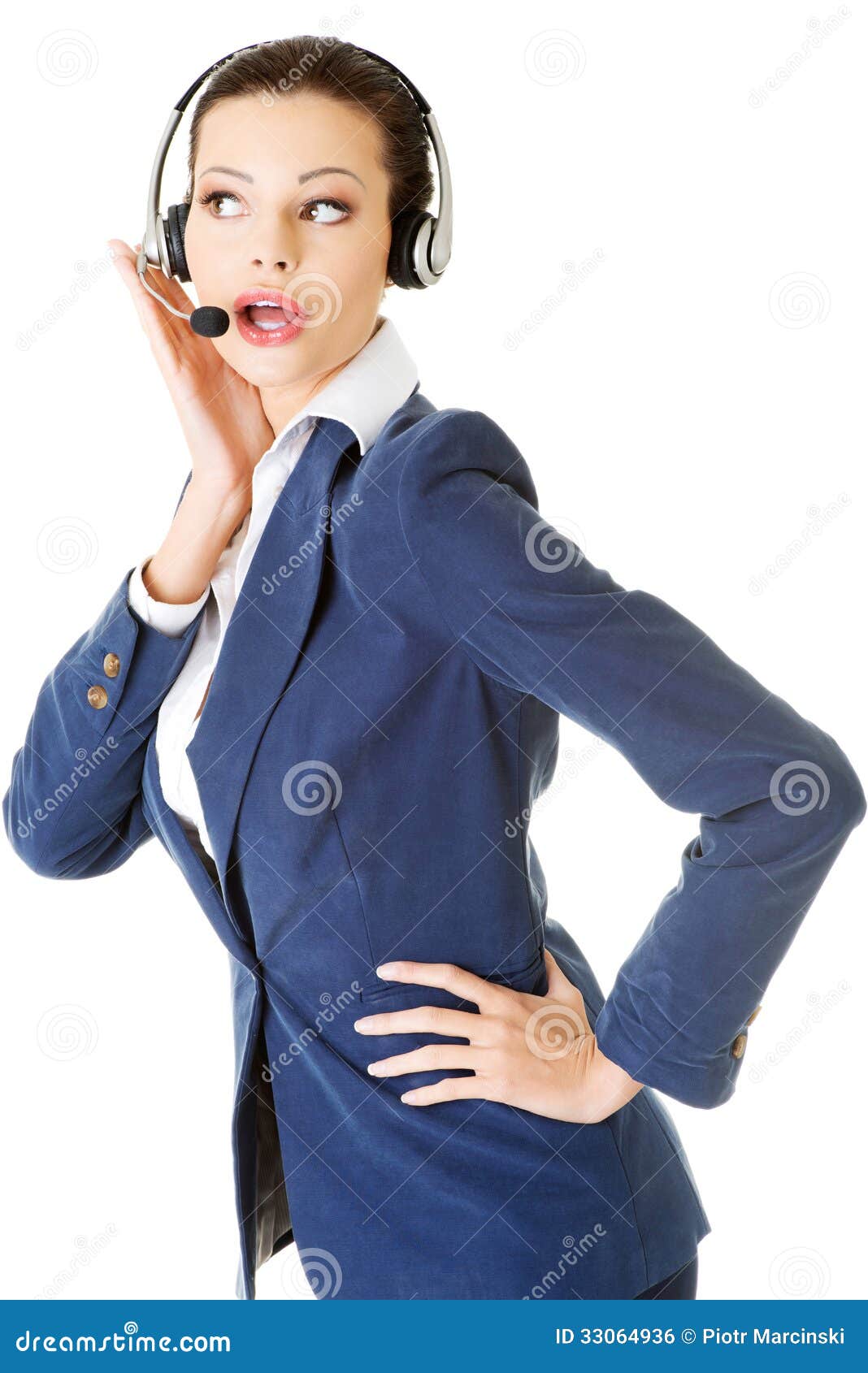 Beautiful Young Call-center Assistant Stock Photo - Image of adult ...