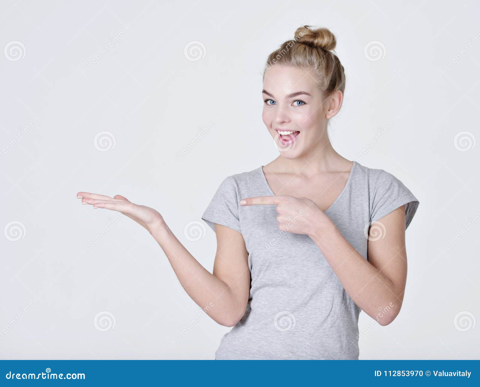 Beautiful Young Caucasian Woman Show Palm Hand. Stock Photo - Image of ... Beautiful Young Caucasian Woman Show Palm Hand. Stock Photo - Image of ...
