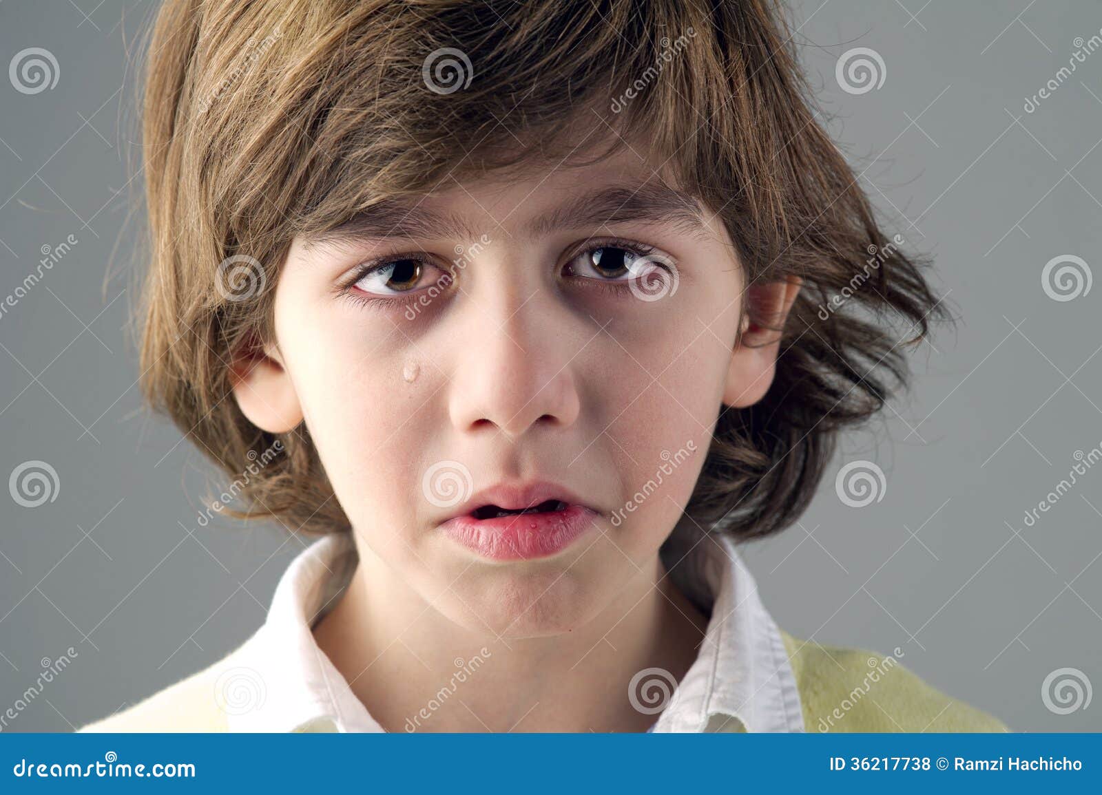 Beautiful Young Child Crying Stock Photo - Image of portrait ...