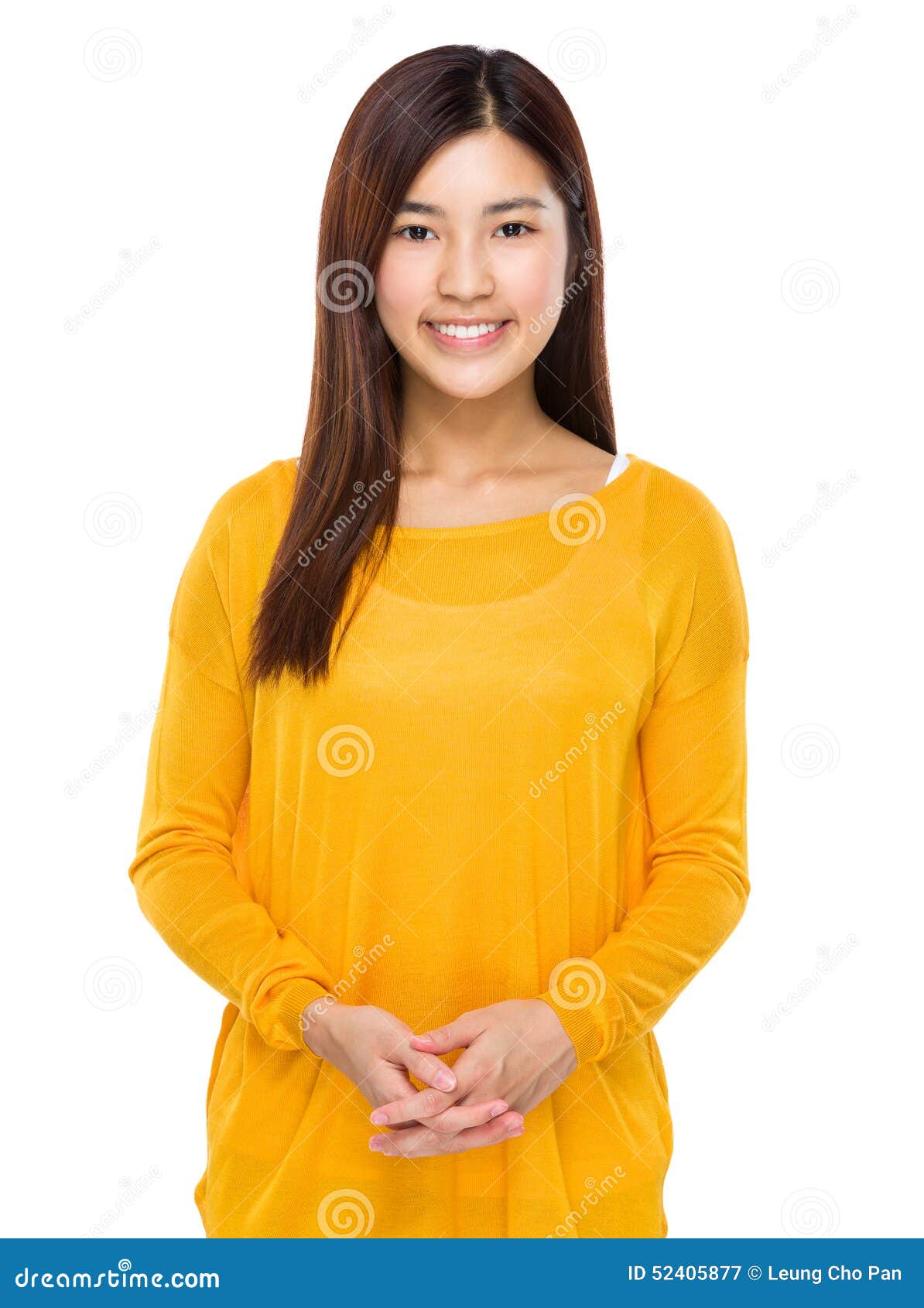 Beautiful Young Chinese Model Posing with Confidence Stock Image ...