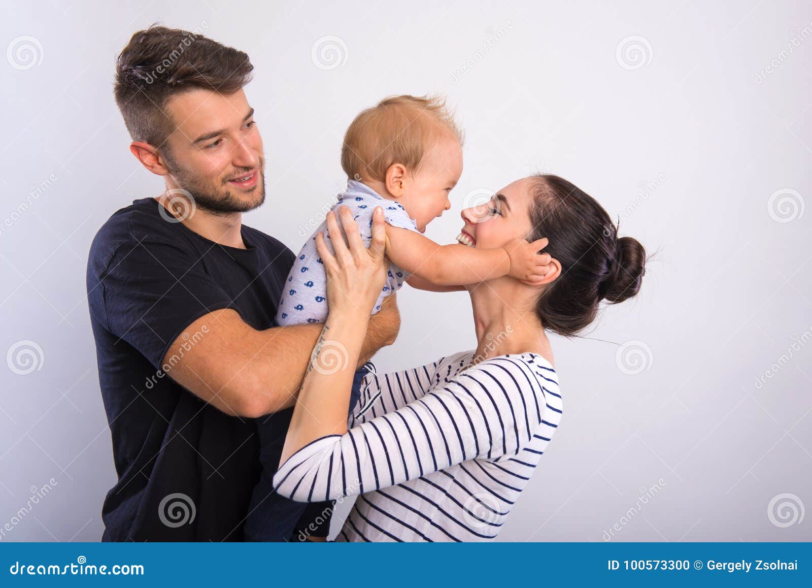 Beautiful Young Couple with a Little Boy Stock Photo - Image of child ...