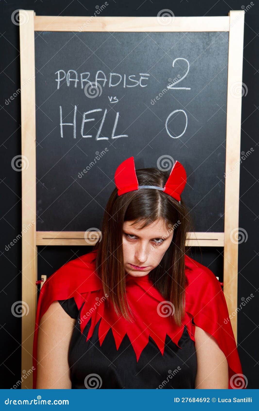 Beautiful Young Devil Woman Stock Photo - Image of evil, funny: 27684692