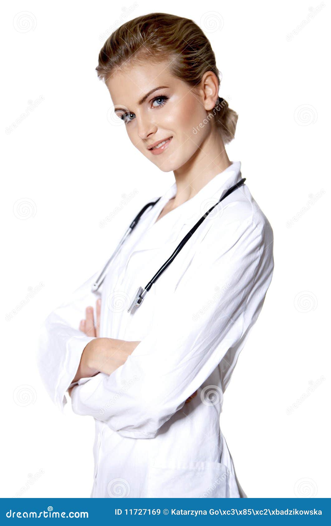 Beautiful young doctor stock image. Image of pretty, standing - 11727169