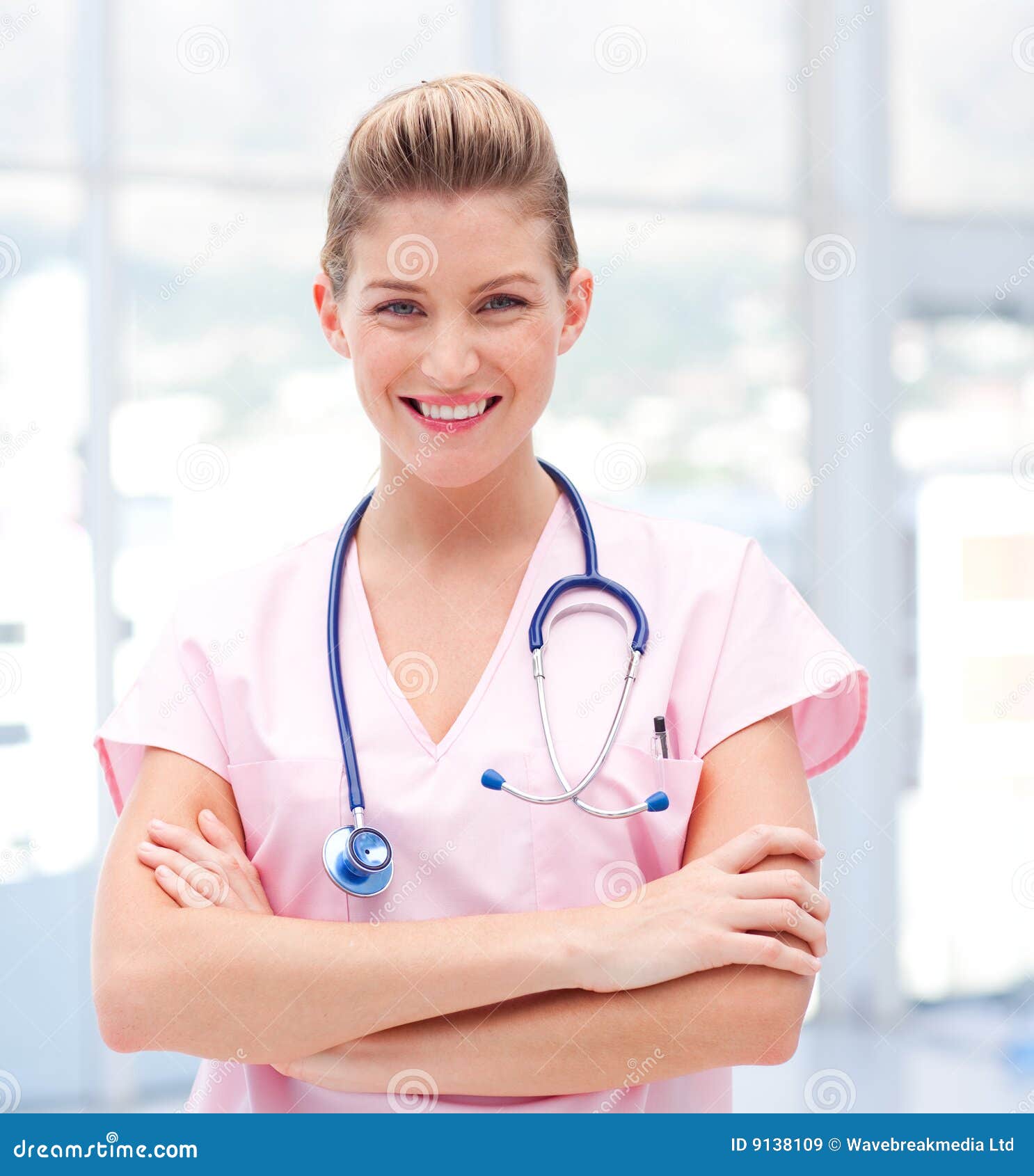Beautiful Young Doctor in Hospital Stock Image - Image of attractive ...