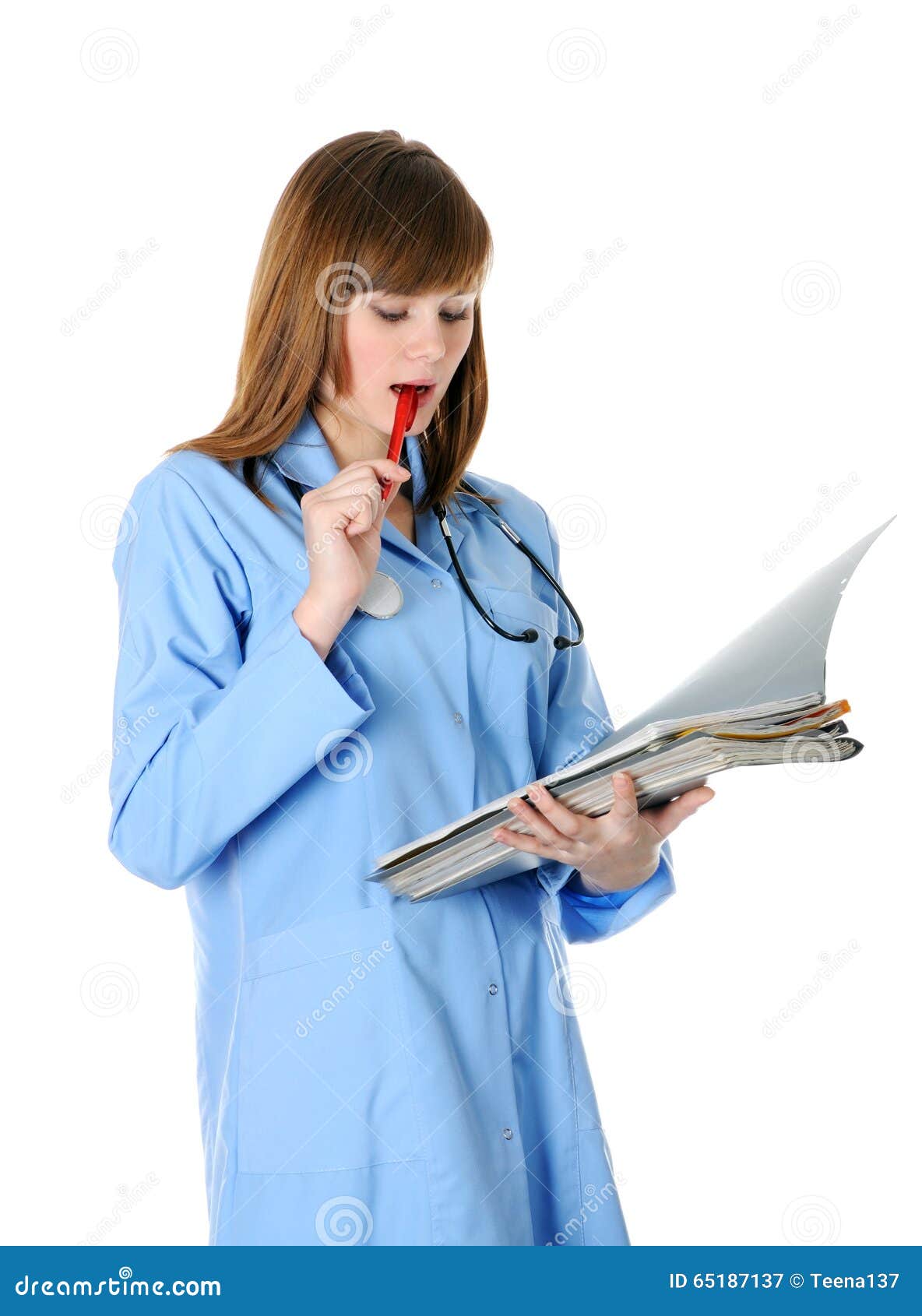 Beautiful young doctor stock image. Image of cheerful - 65187137