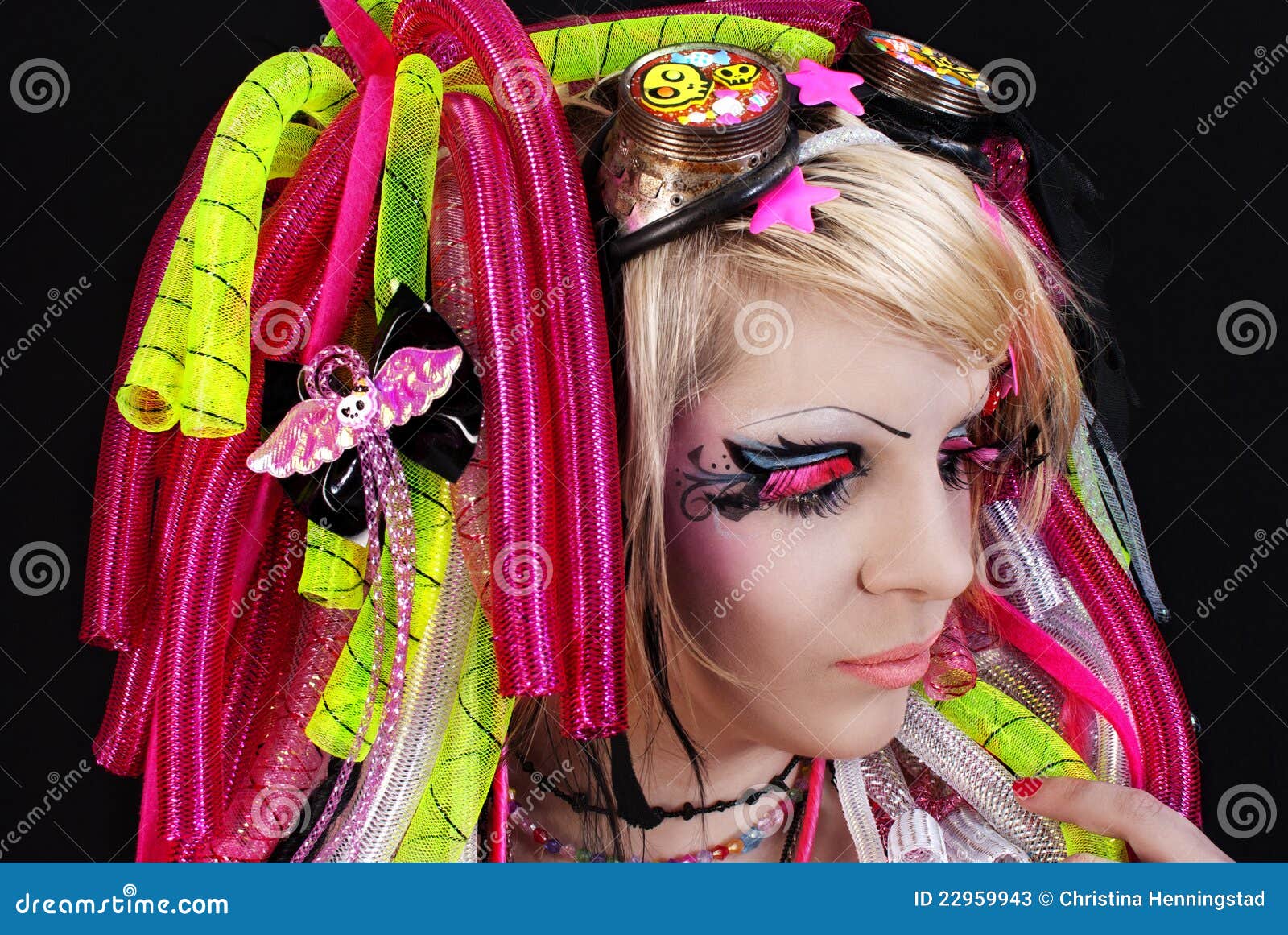 Beautiful young emo girl stock image. Image of hairstyle - 22959943