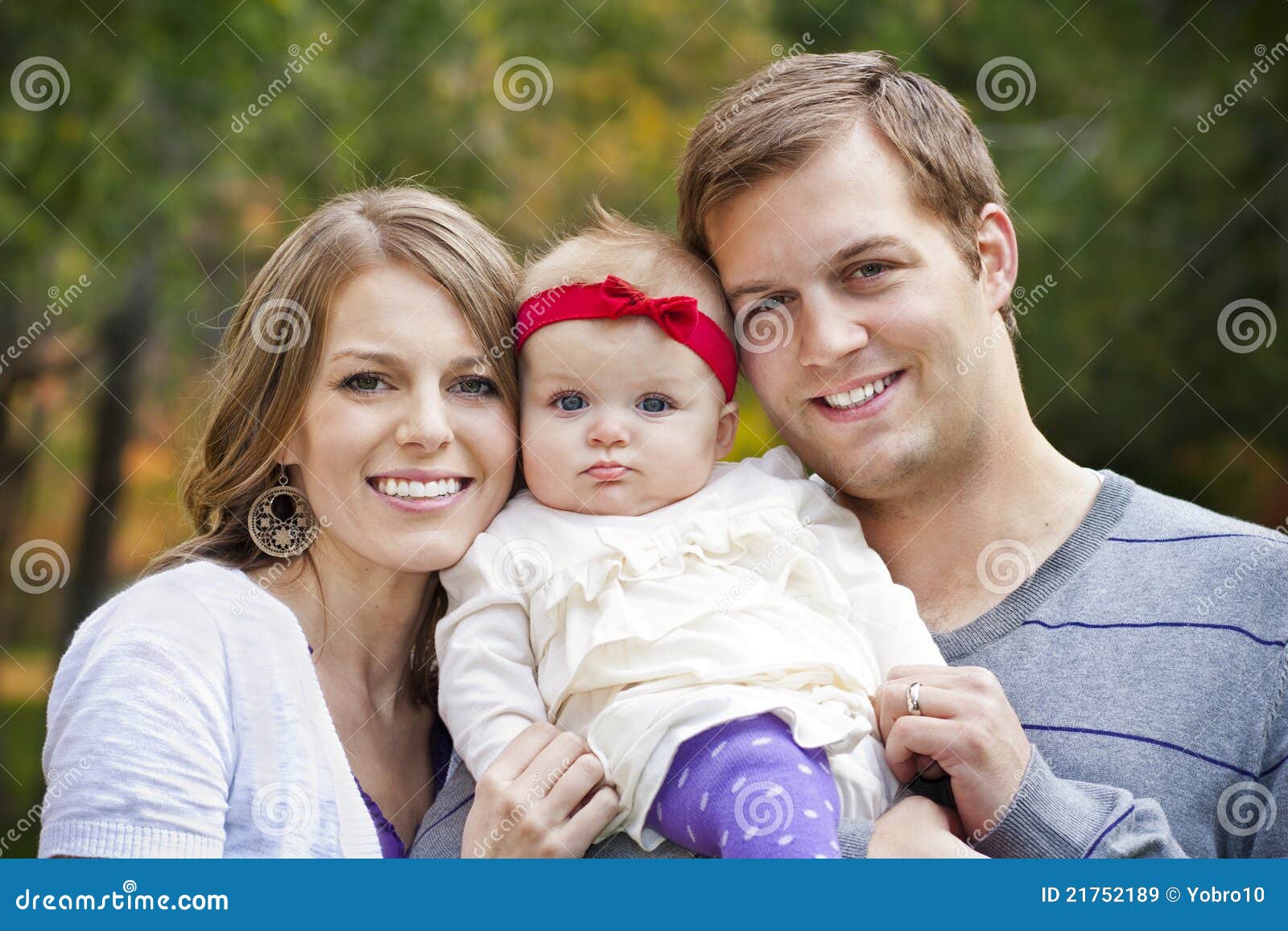 Beautiful Young Family Portrait Stock Image - Image of heterosexual ...