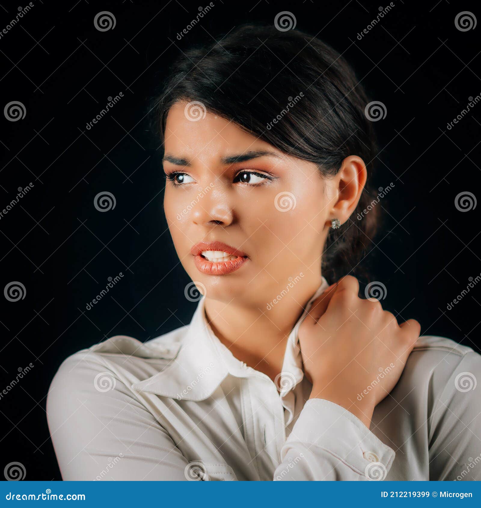 Beautiful Young Fearful Woman, Expressing Negative Emotions Stock Image ... Beautiful Young Fearful Woman, Expressing Negative Emotions Stock Image ...