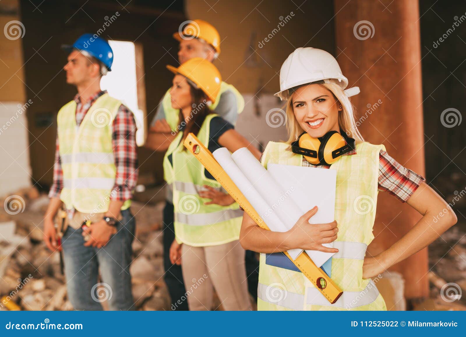 Female Construction Architect Stock Photo - Image of site, women: 112525022