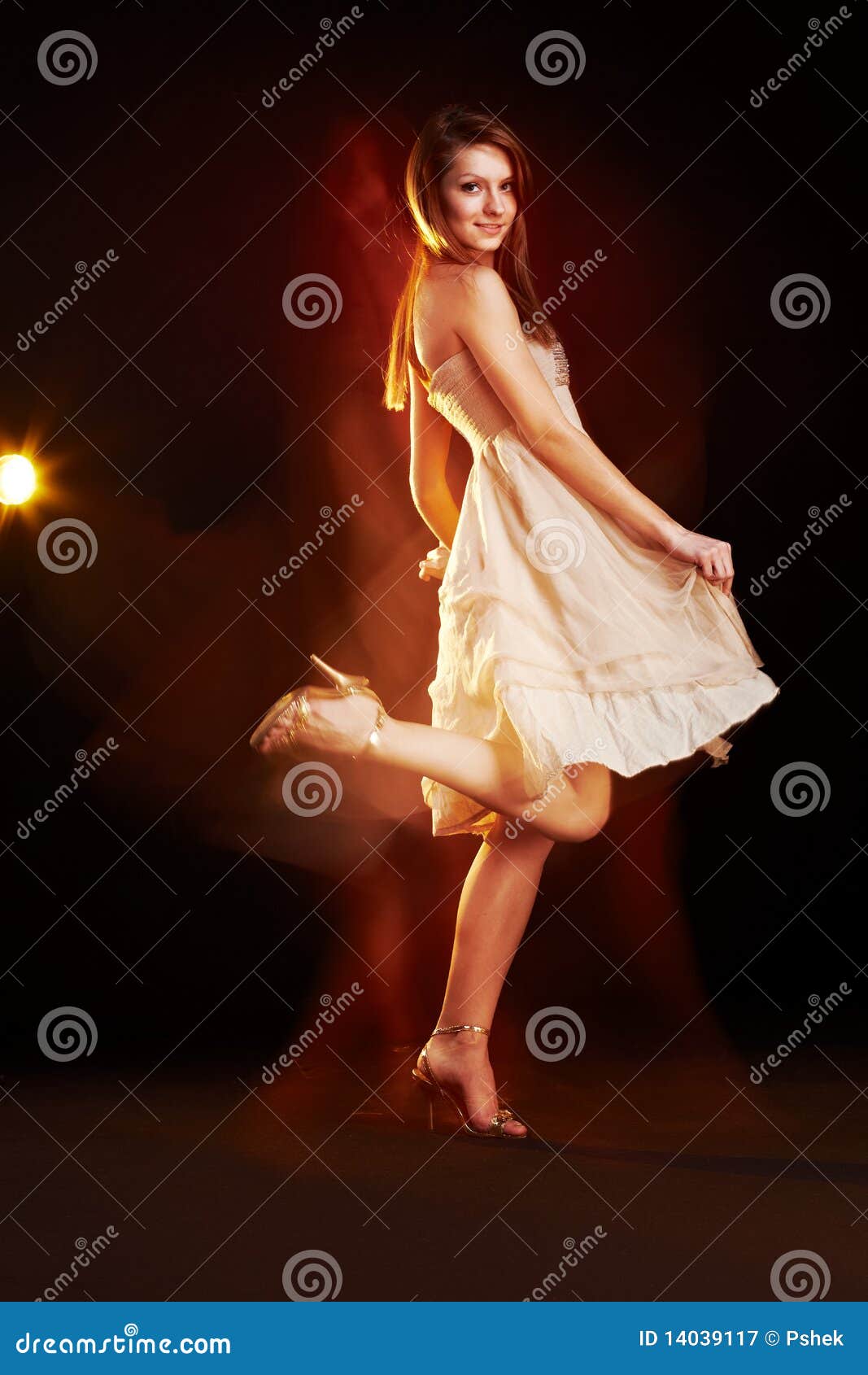Beautiful Young Female Dancing Stock Image - Image of model, lady: 14039117