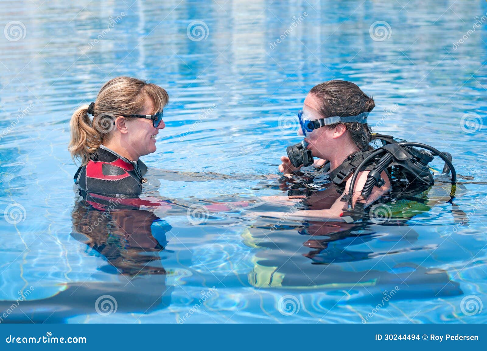Female Divers stock photo. Image of cheerful, diving - 30244494