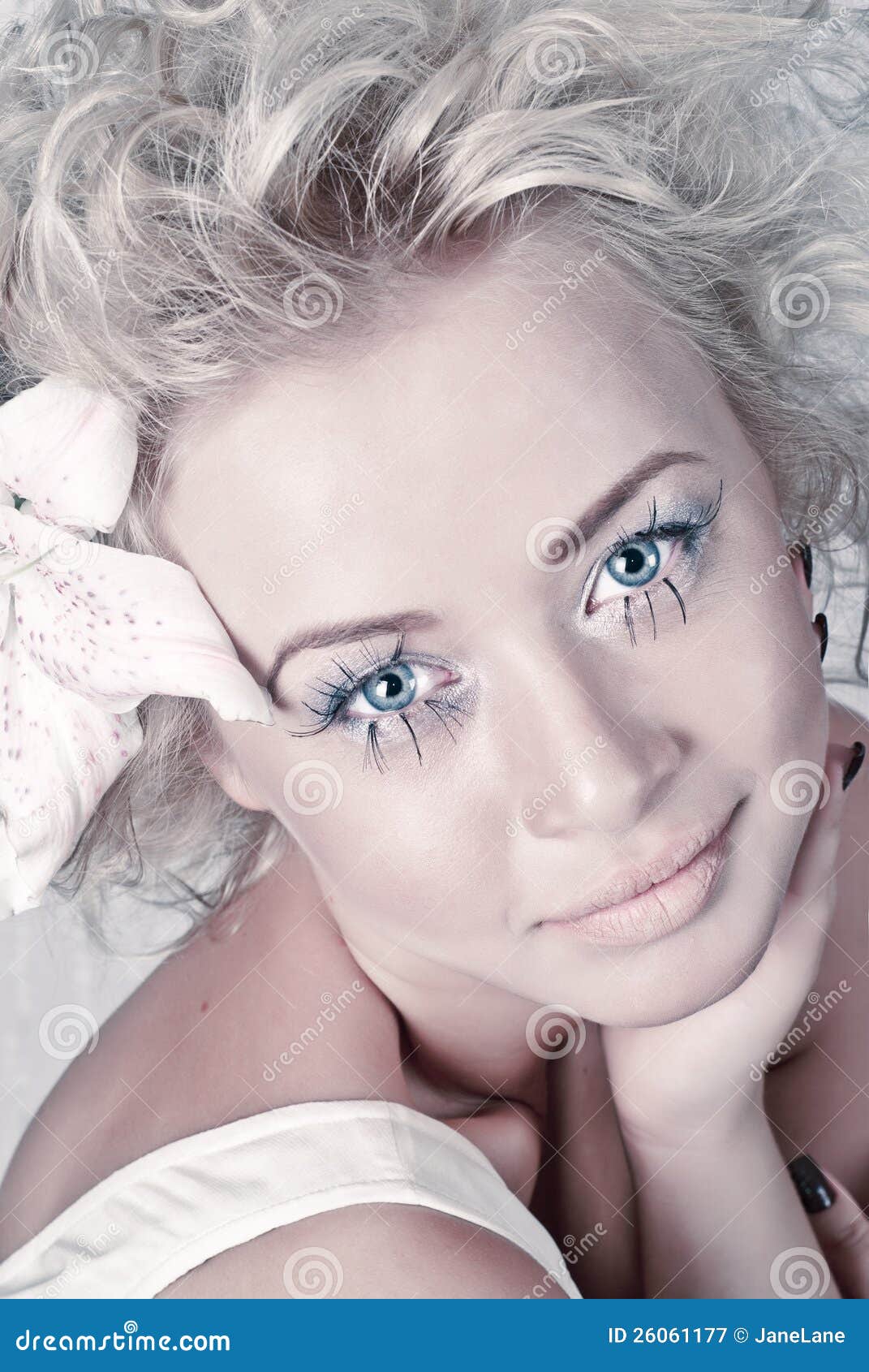 Beautiful Young Female with Original Make Up Stock Image - Image of ...