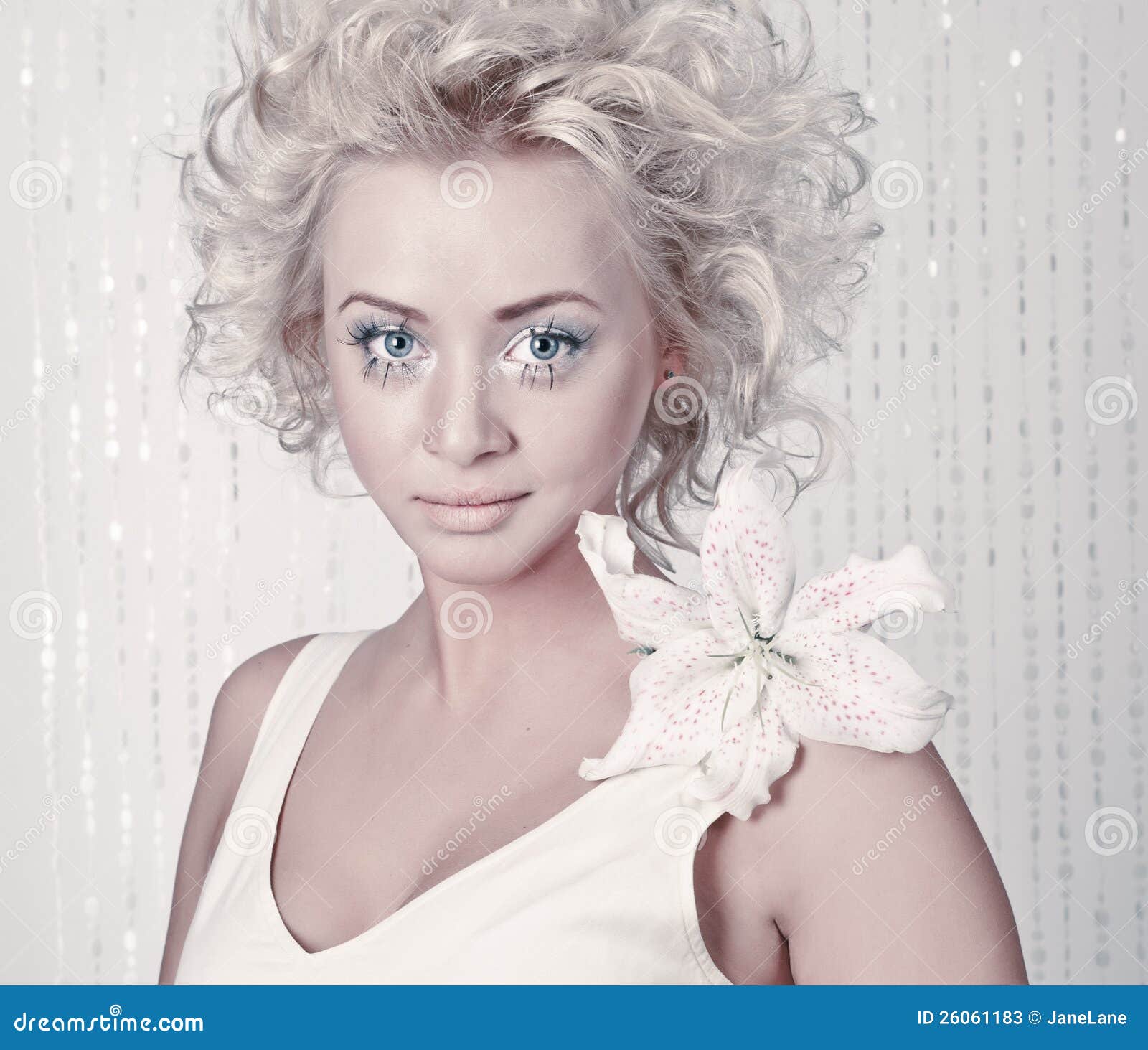 Beautiful Young Female with Original Make Up Stock Image - Image of ...