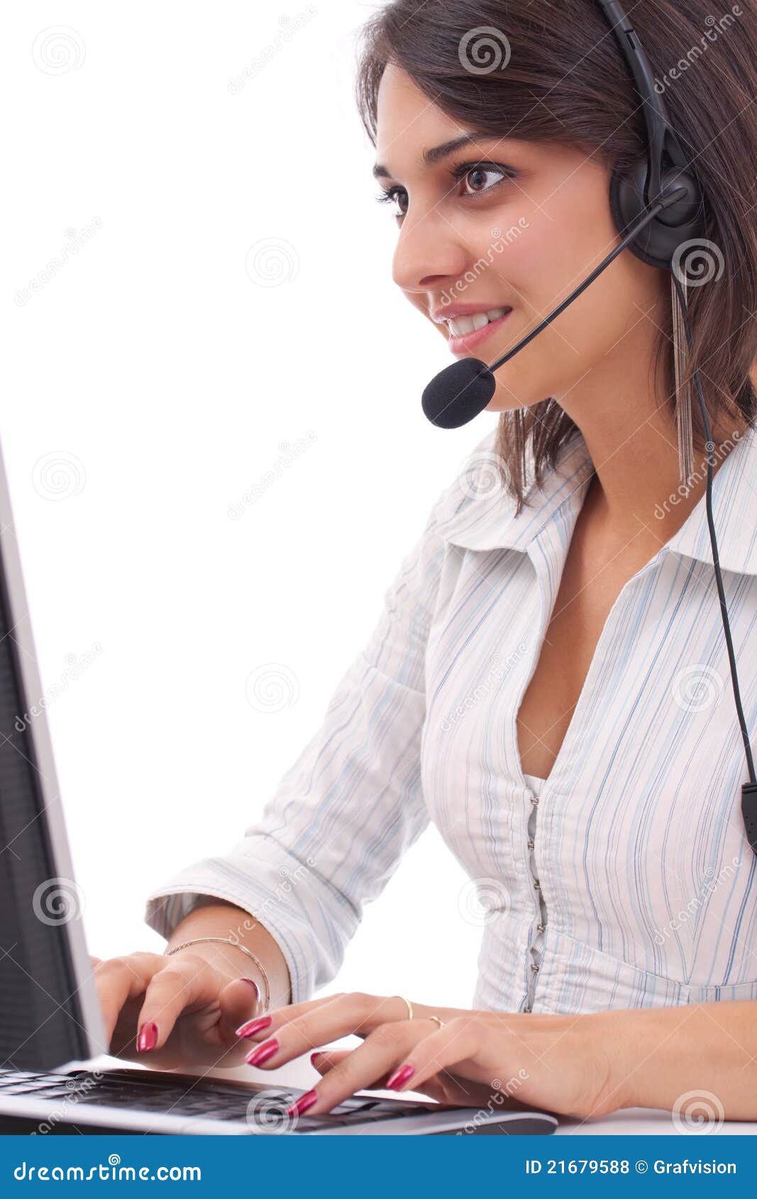 Beautiful Young Female Representative Stock Photo - Image of ...