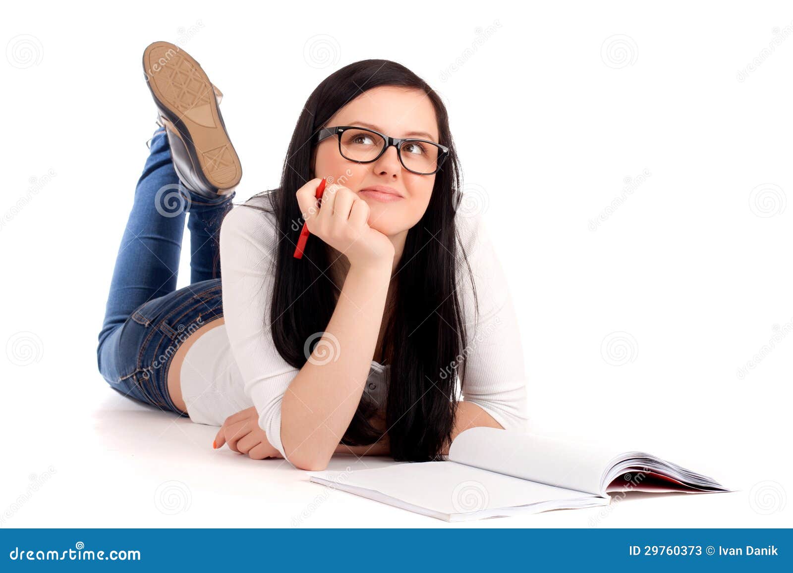 Student lying and studying stock image. Image of person - 29760373
