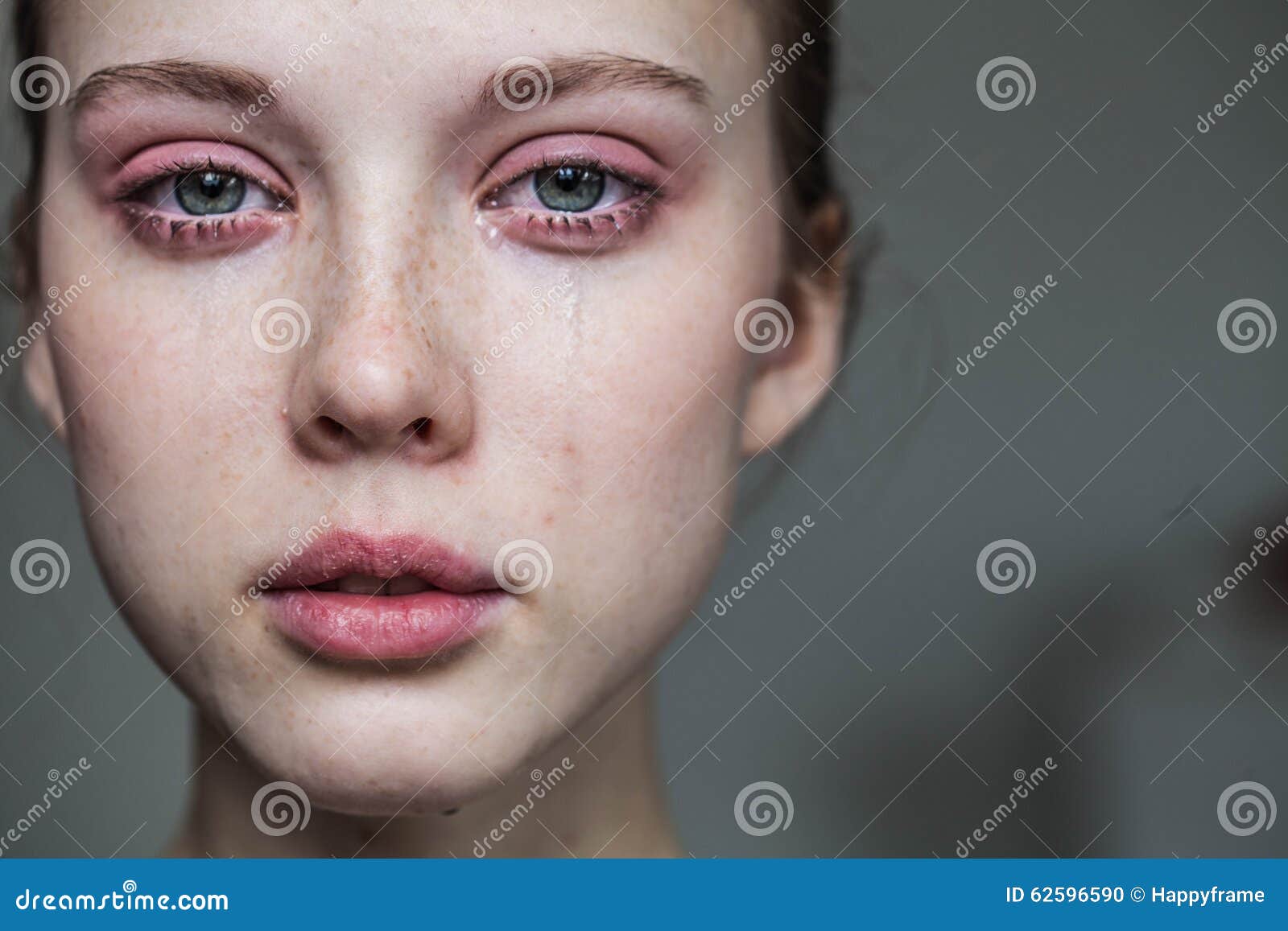 Beautiful Young Girl Crying Stock Photo - Image of adolescence, fear ...