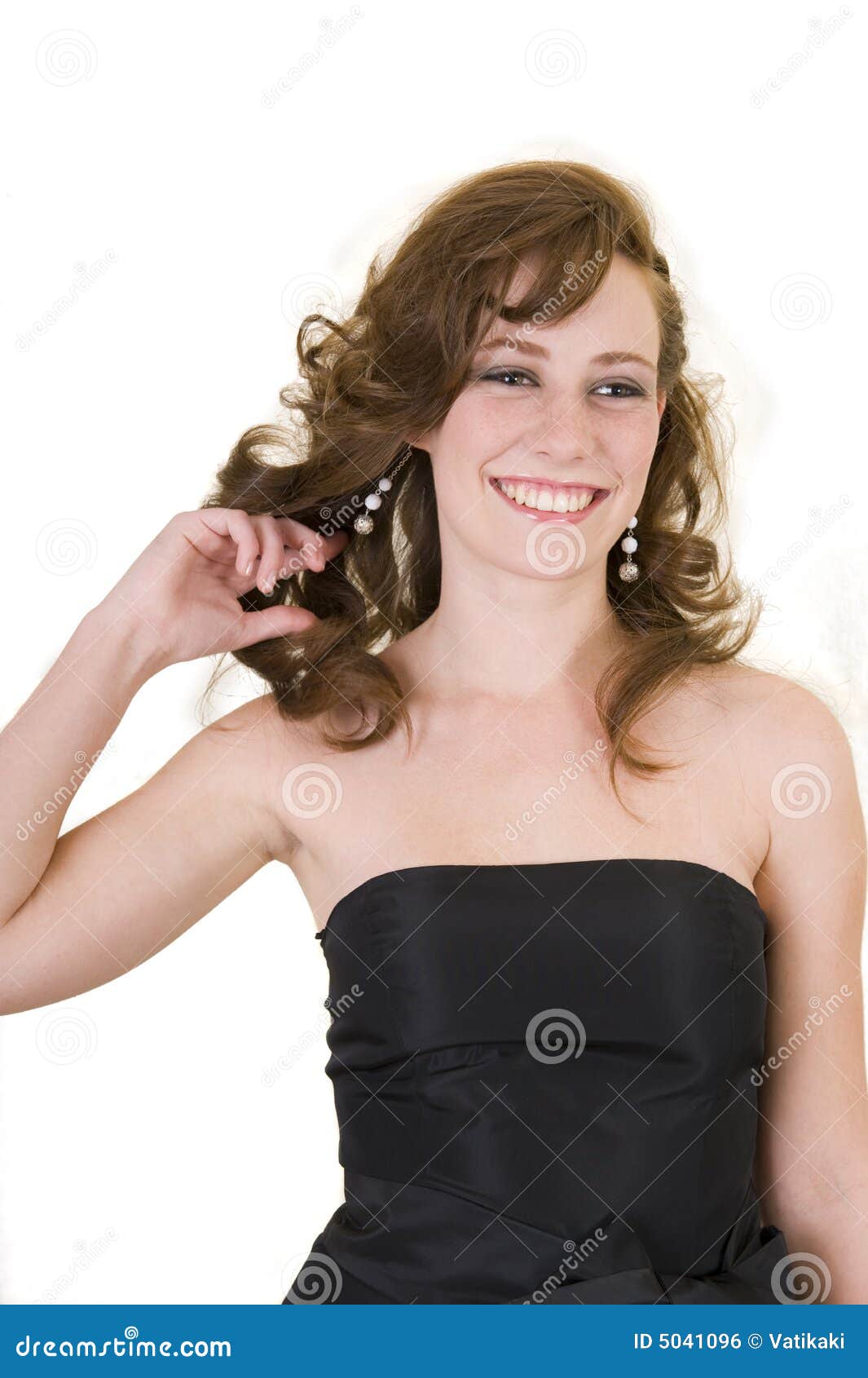 Beautiful Young Girl Dressed Up for the Prom Stock Photo - Image of ...