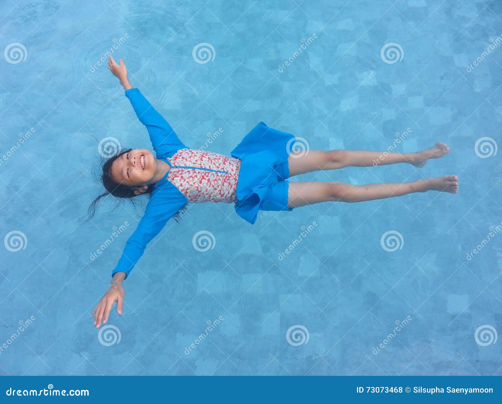 Beautiful Young Girl Floating Stock Photo - Image of bikini, beautiful ...