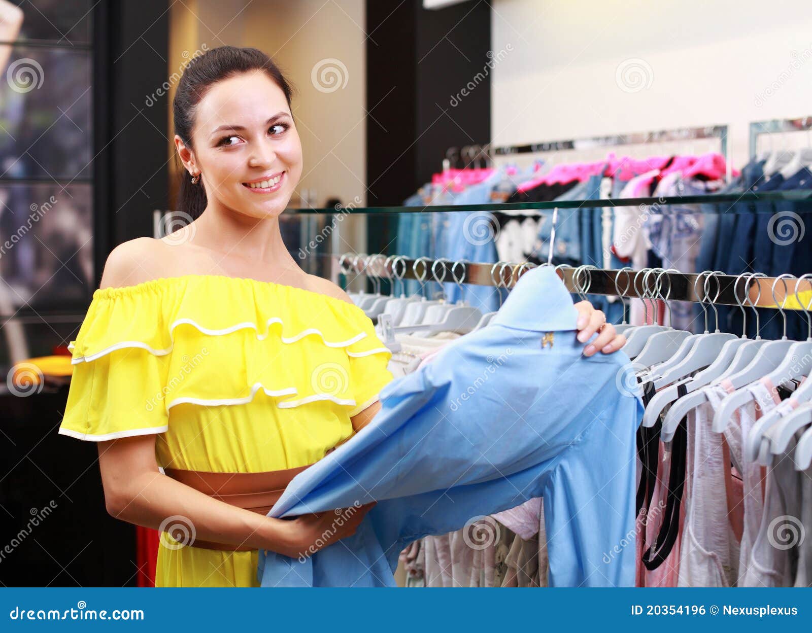 Beautiful Young Girl at the Store Stock Photo - Image of lady, fashion ...