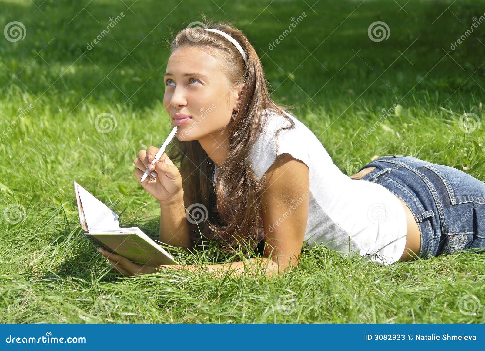 Beautiful Young Girl Thinking Stock Image - Image of woman, girl: 3082933