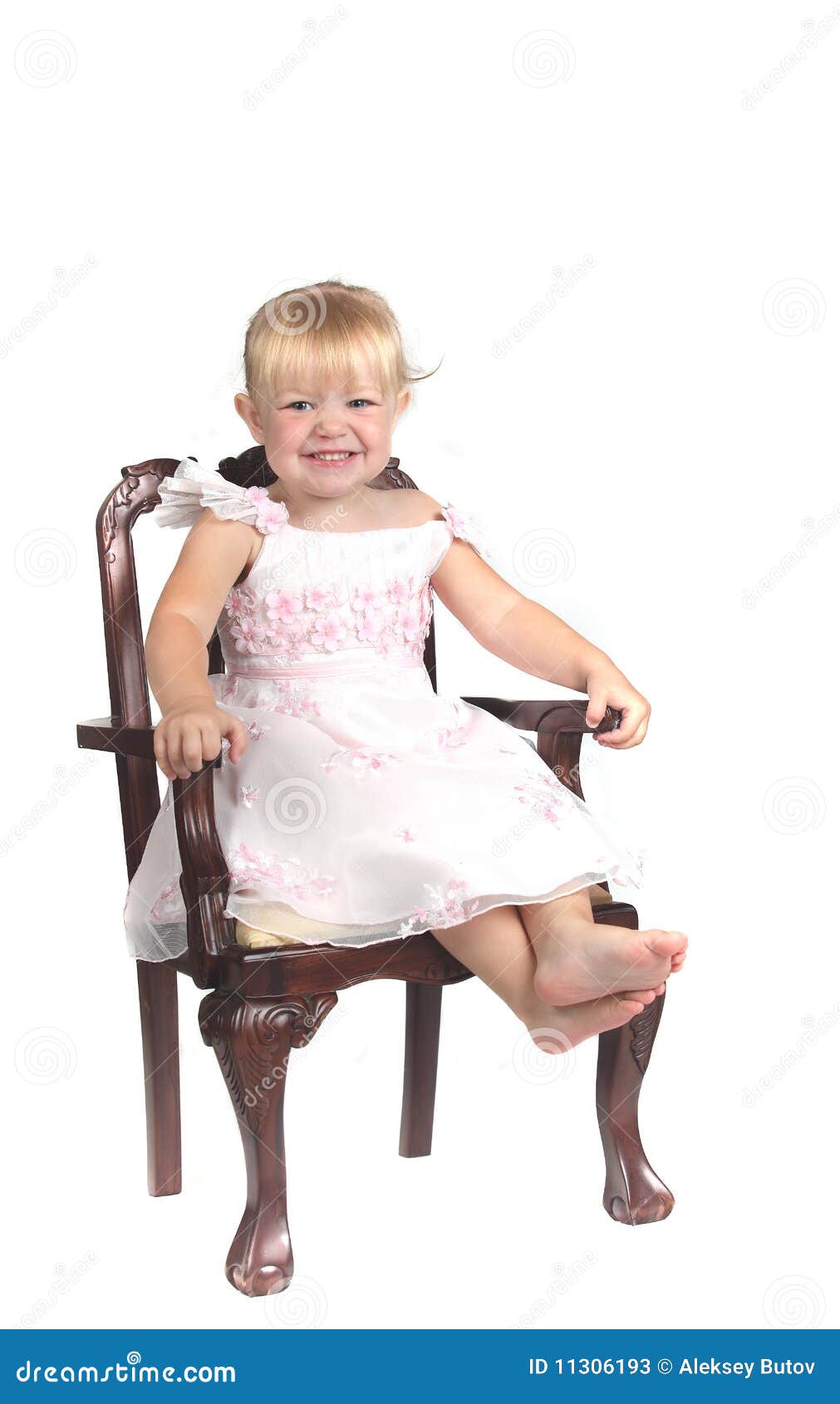 Beautiful Young Girl on White Background Stock Image - Image of angel ...