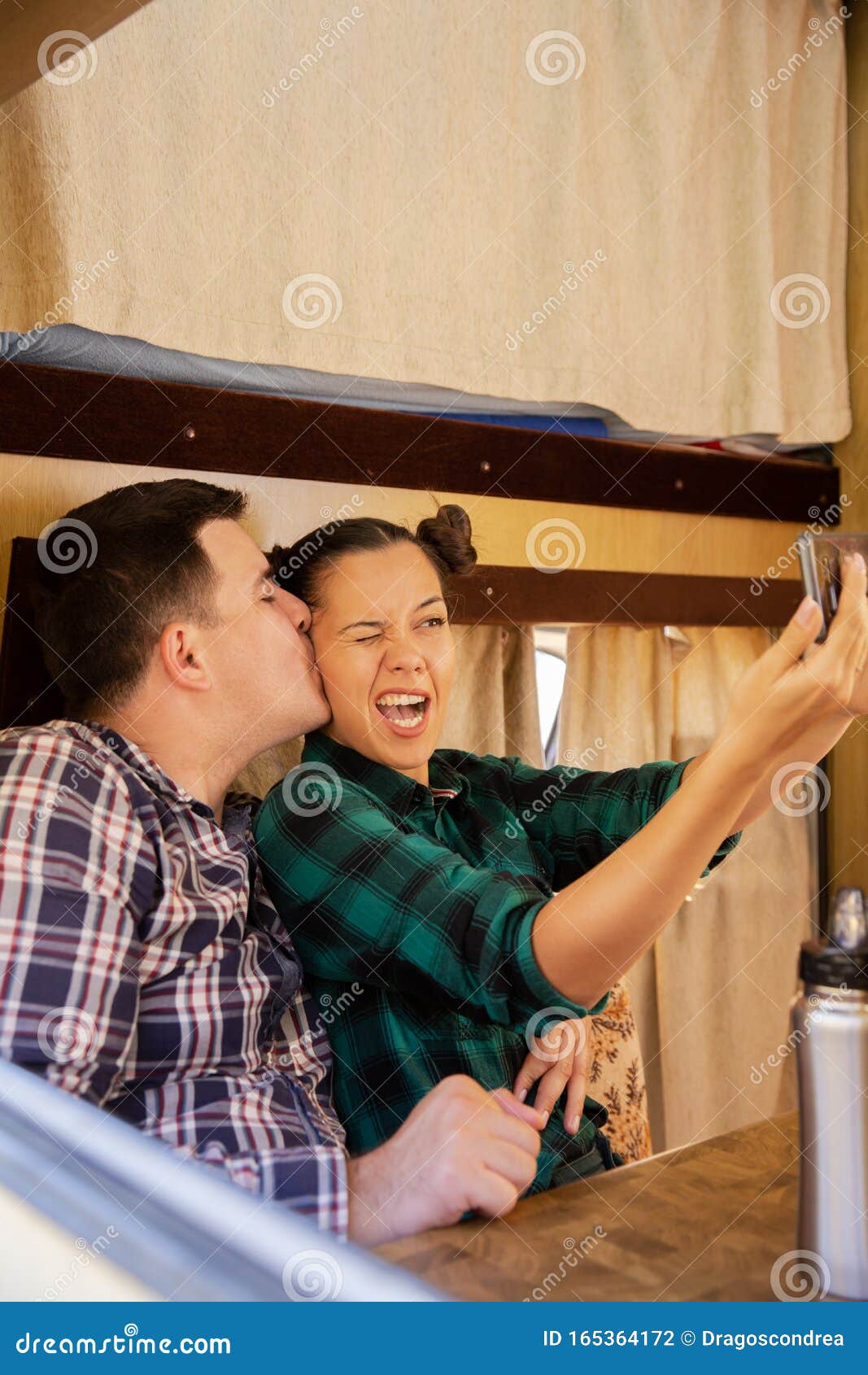 Beautiful Young Girlfriend Making a Funny Grimace while Taking a Selfie ... Beautiful Young Girlfriend Making a Funny Grimace while Taking a Selfie ...
