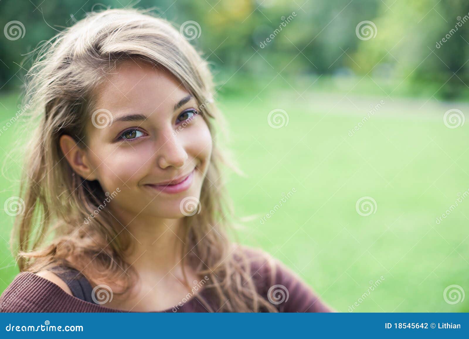 Beautiful Young Happy Brunette with a Big Smile. Stock Photo - Image of ...