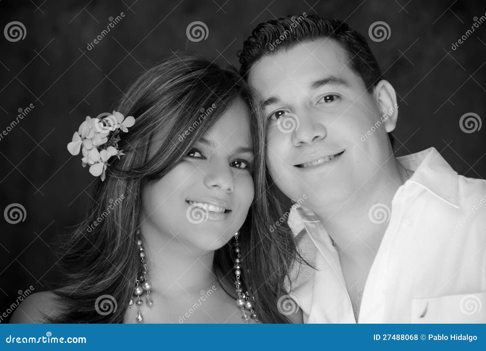 Beautiful Young Happy Couple Love Smiling Stock Photo - Image of ...