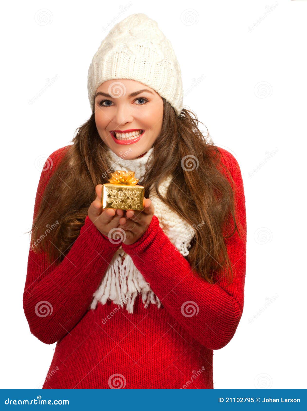 Beautiful Young Happy Woman Holding Small Gift Stock Image - Image of ... Beautiful Young Happy Woman Holding Small Gift Stock Image - Image of ...