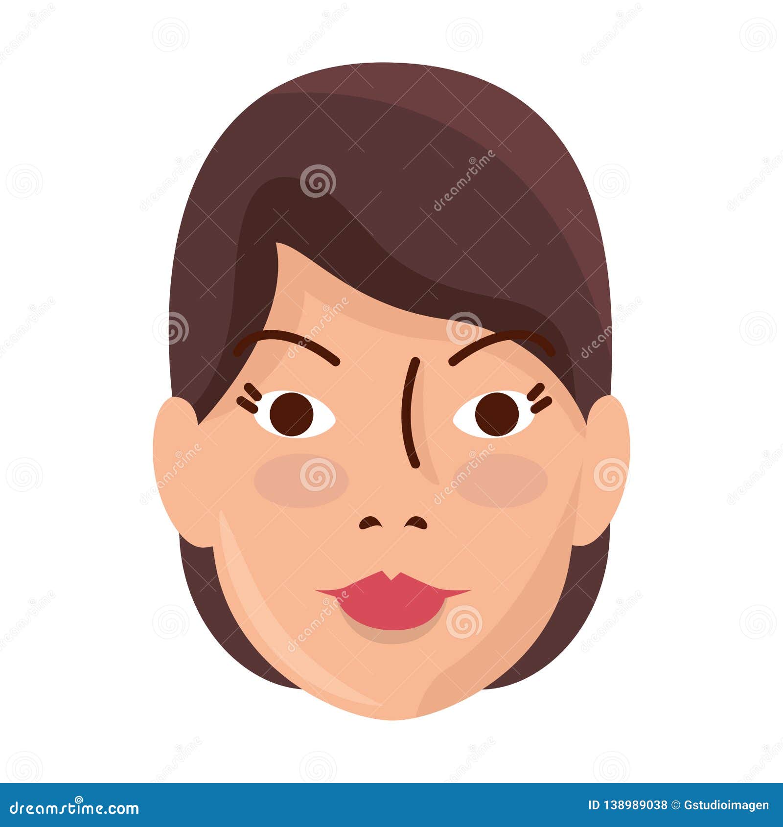 Beautiful and Young Head Woman Stock Vector - Illustration of ...