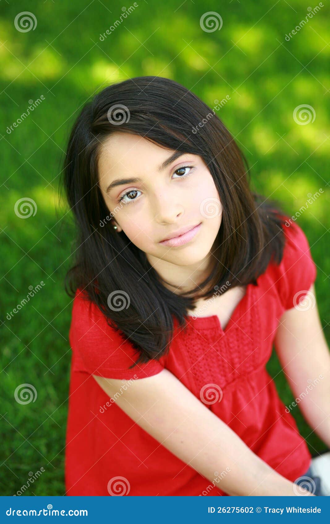 Beautiful Young Hispanic Girl Stock Photo - Image of american, tween ...