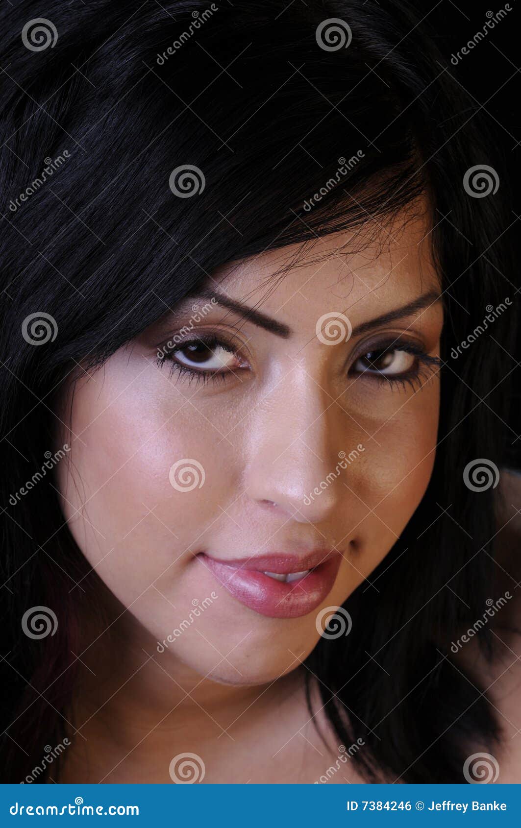 Beautiful Young Hispanic Woman Stock Photo - Image of gorgeous, face ...