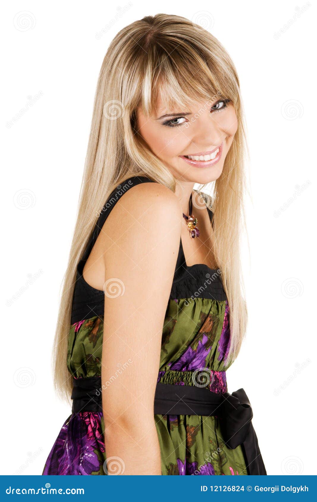 Beautiful young lady stock photo. Image of flirting, isolated - 12126824