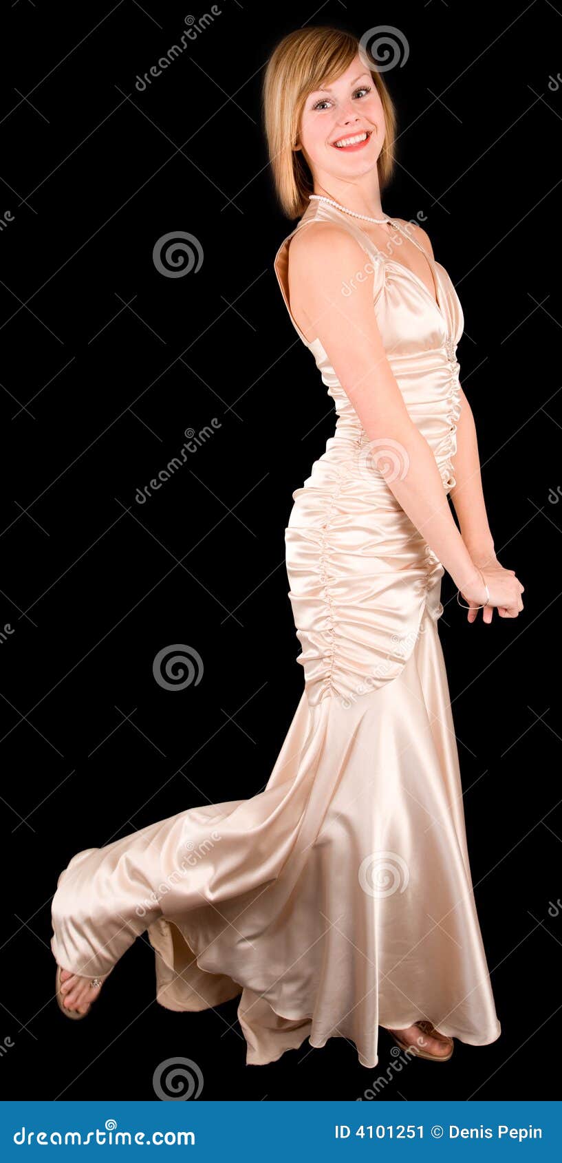 Beautiful Young Lady in an Evening Gown Stock Image - Image of garment ...