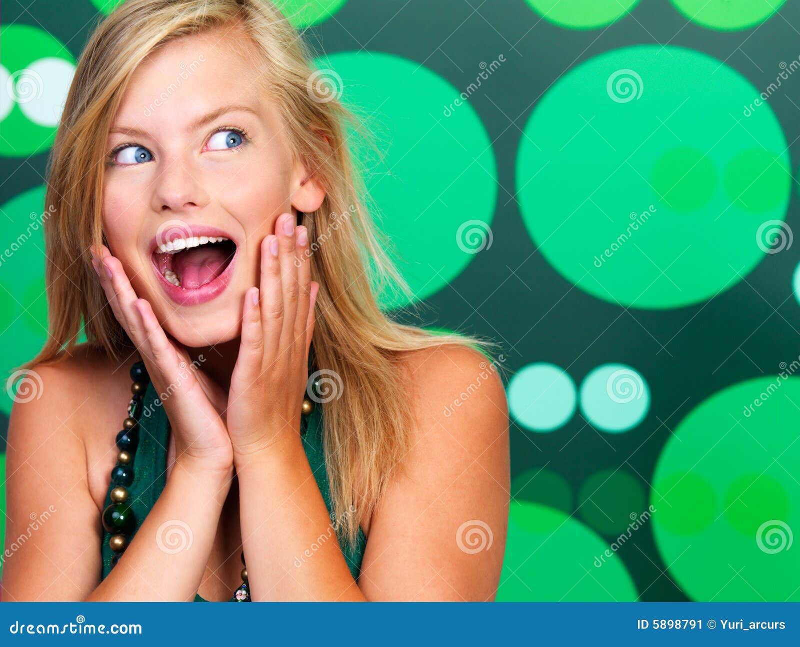 Beautiful Young Lady Giving Surprised Look Stock Image - Image of fresh ...