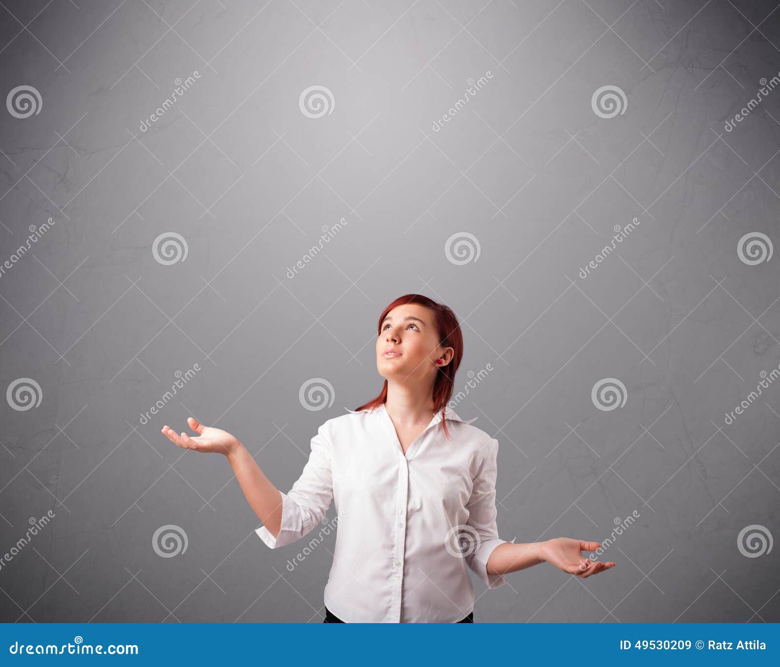 Beautiful Young Lady Juggling with Copy Space Stock Image - Image of ...