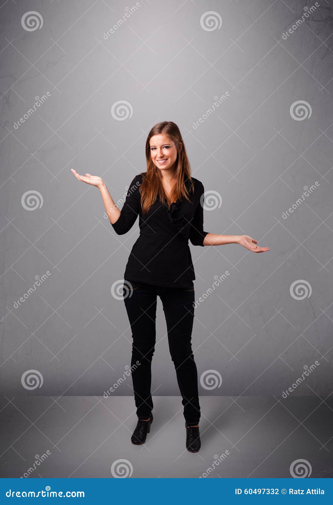 Beautiful Young Lady Juggling with Copy Space Stock Photo - Image of ...