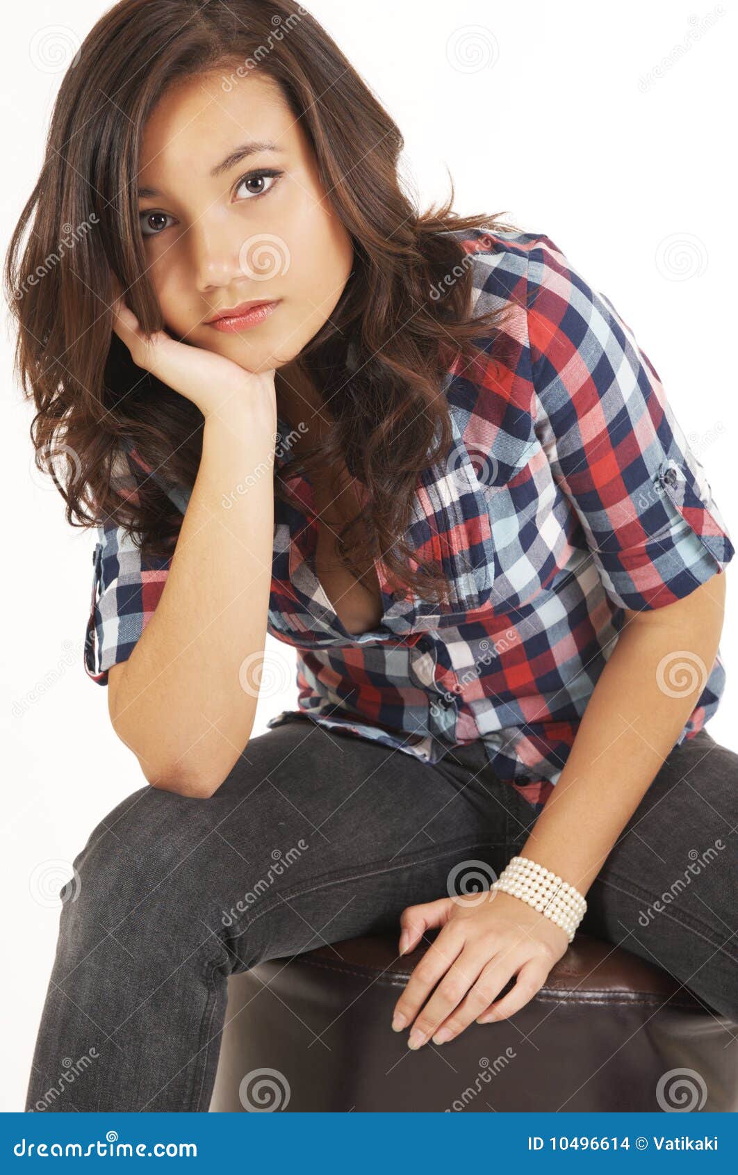 Beautiful Young Model in the Studio Stock Photo - Image of attractive ...