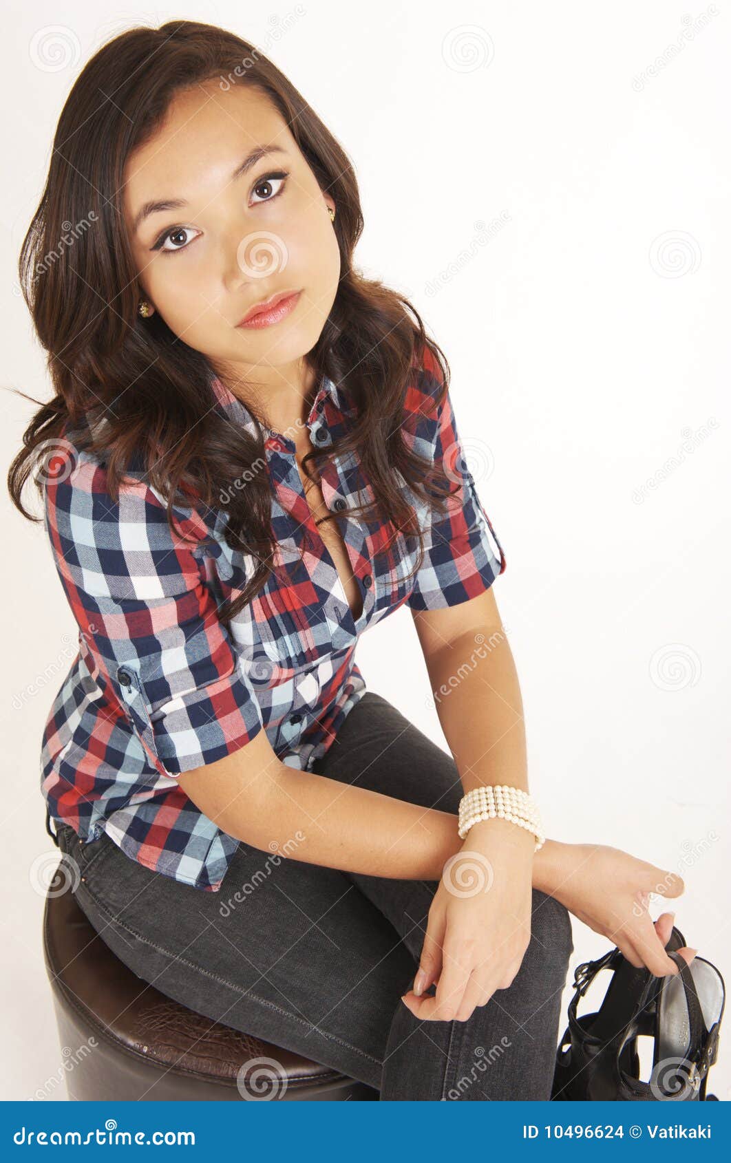 Beautiful Young Model in the Studio Stock Photo - Image of elegant ...