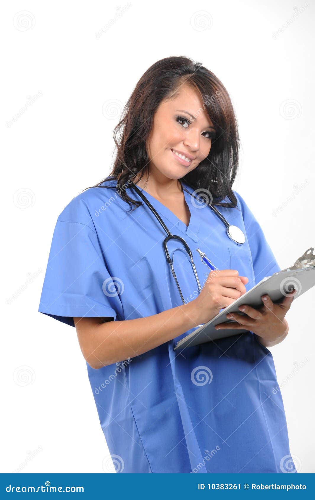 Beautiful young nurse stock image. Image of agent, showing - 10383261