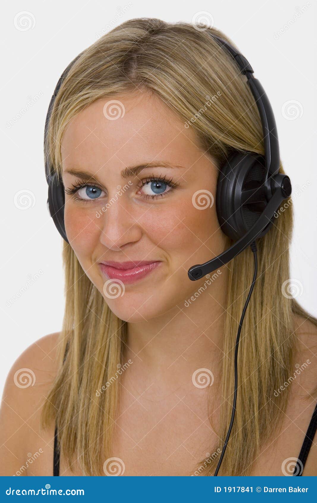 Beautiful Young Operator stock image. Image of portrait - 1917841