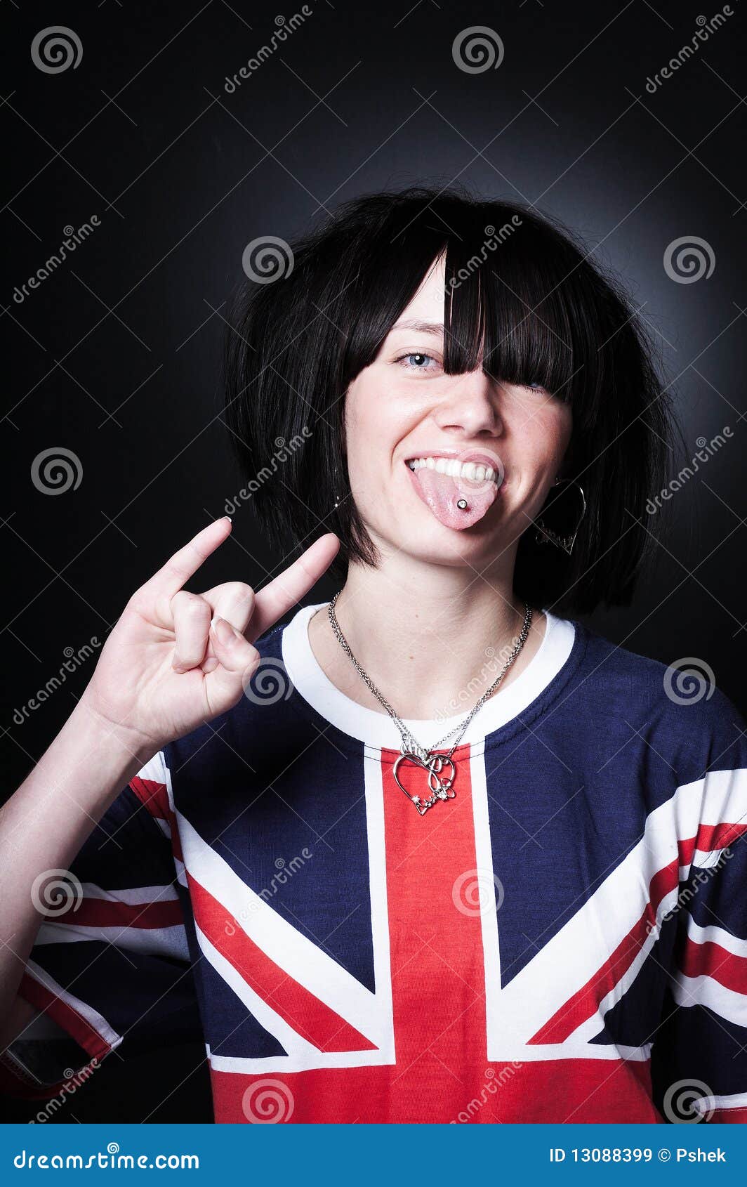 Beautiful young punk-girl stock image. Image of fashion - 13088399