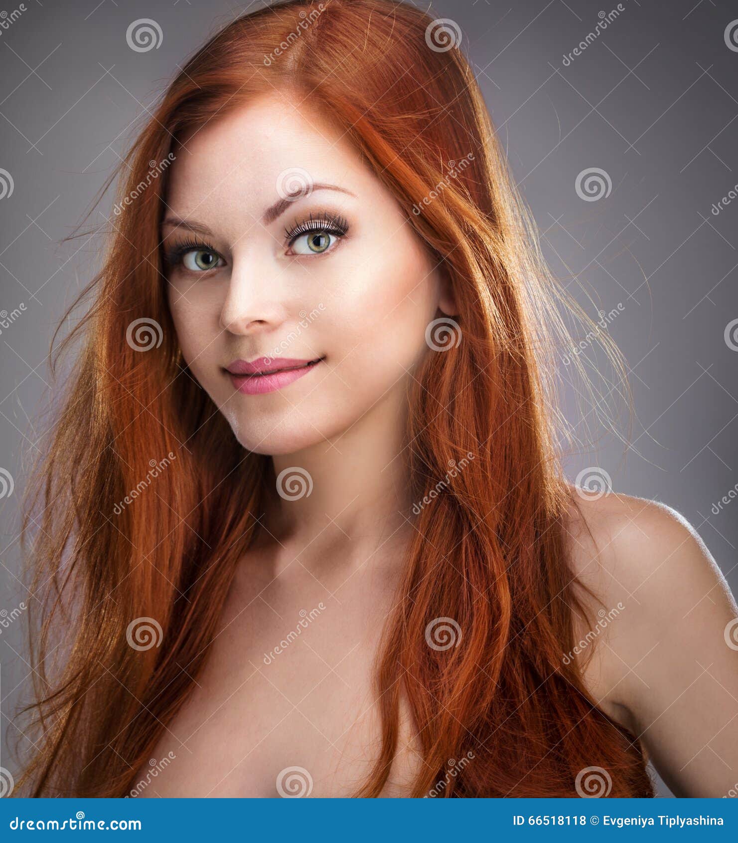 Beautiful Young Red-haired Girl Stock Photo - Image of care, shampoo ...