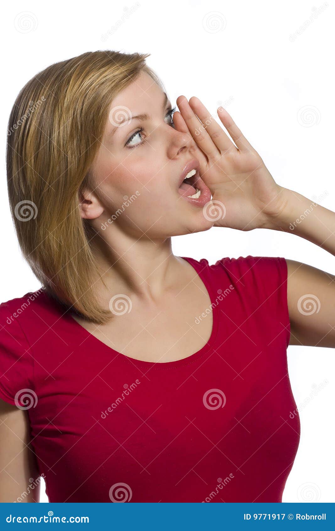 Beautiful Young Shouting Woman Royalty Free Stock Photography - Image ...