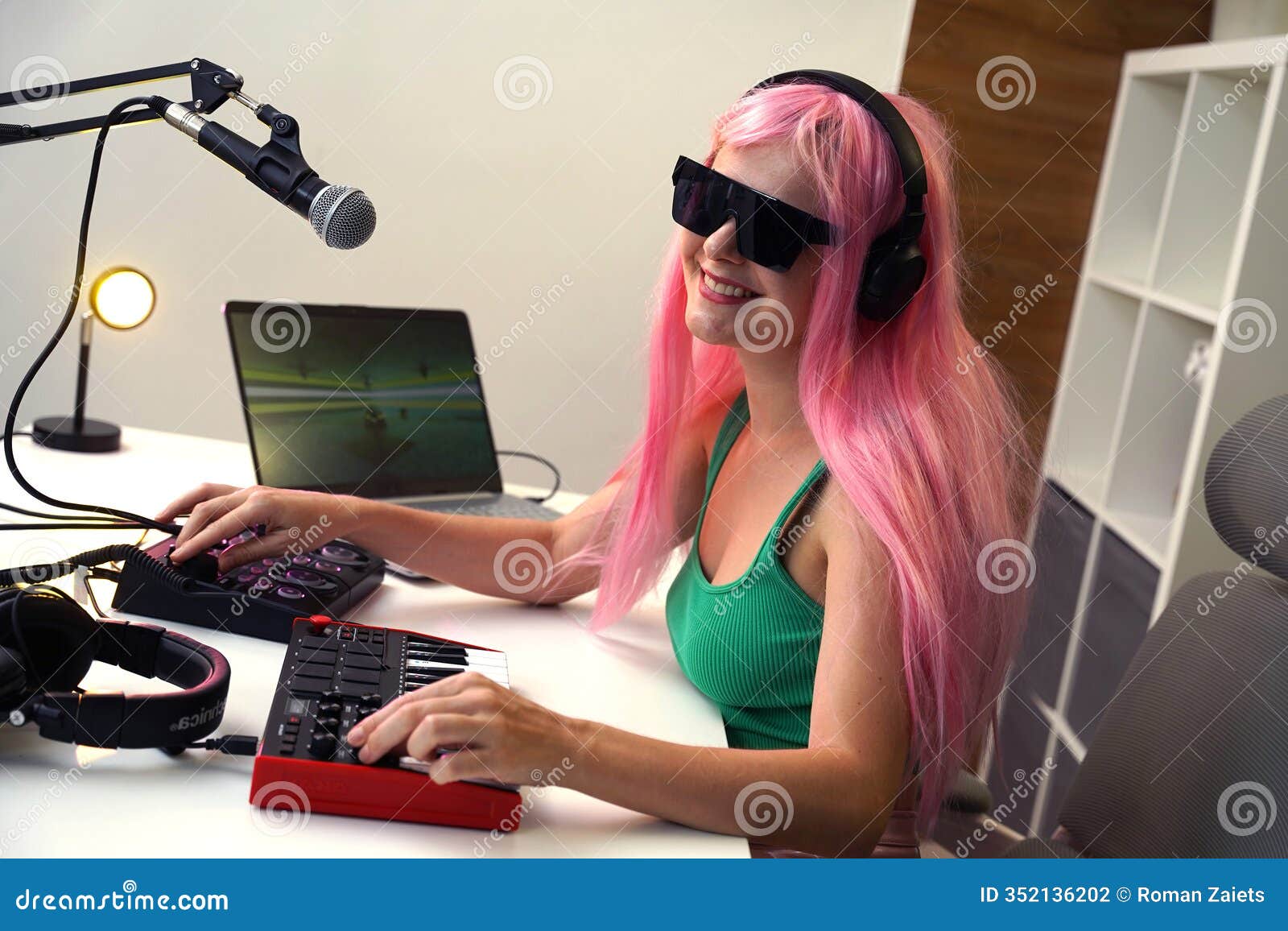 Beautiful Young Singer and Musician Broadcast from Her Home Studio ...