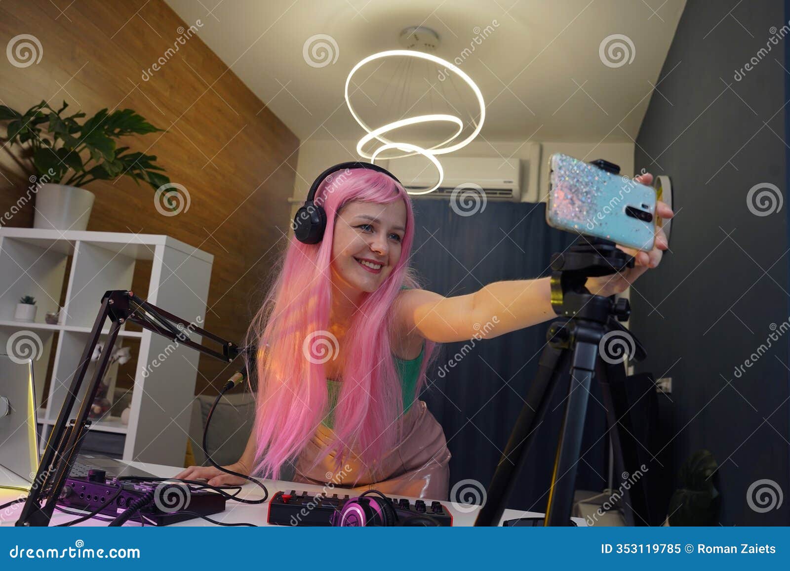 Beautiful Young Singer and Musician Broadcast from Her Home Studio ...