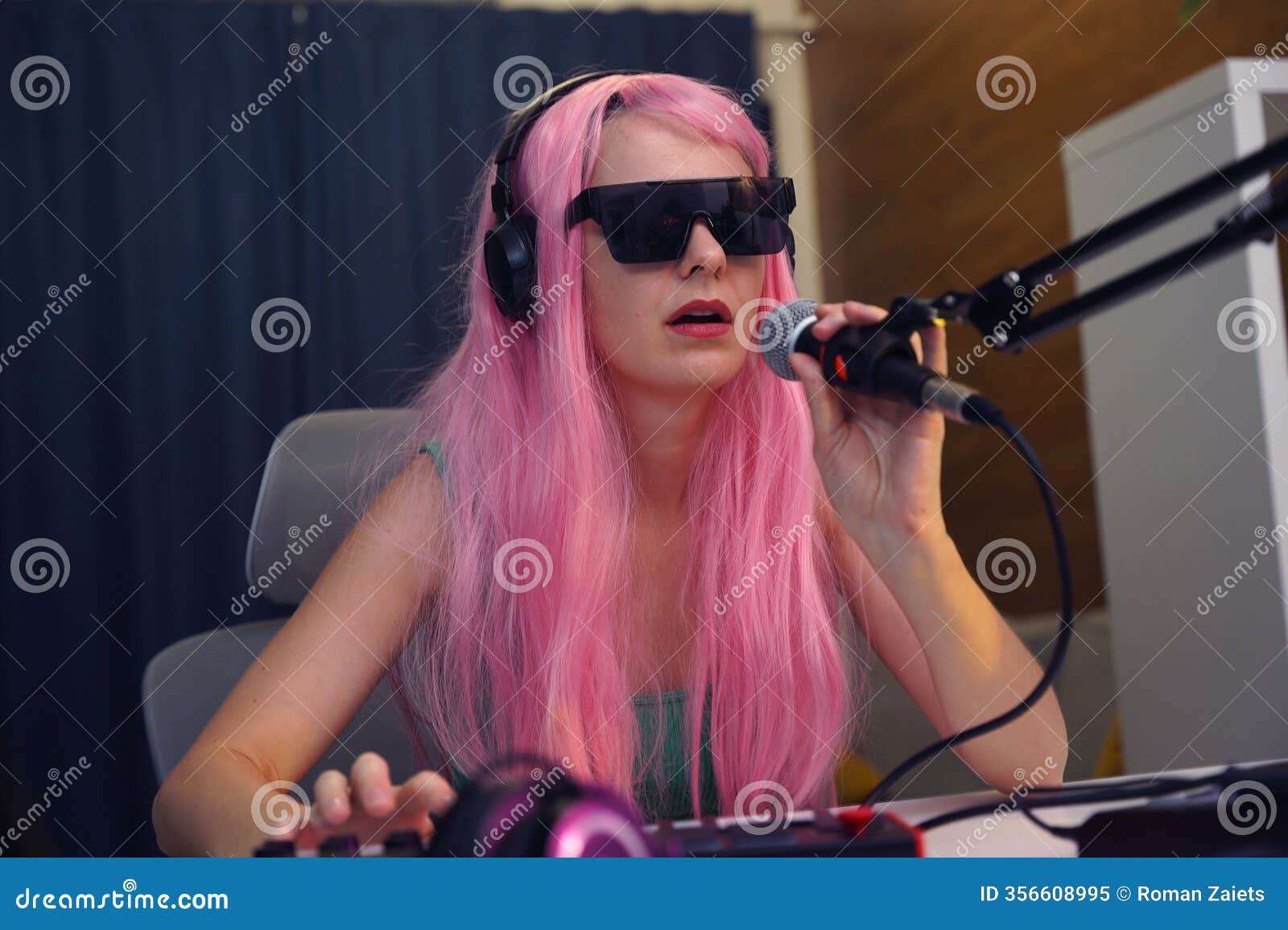 Beautiful Young Singer and Musician Broadcast from Her Home Studio ...