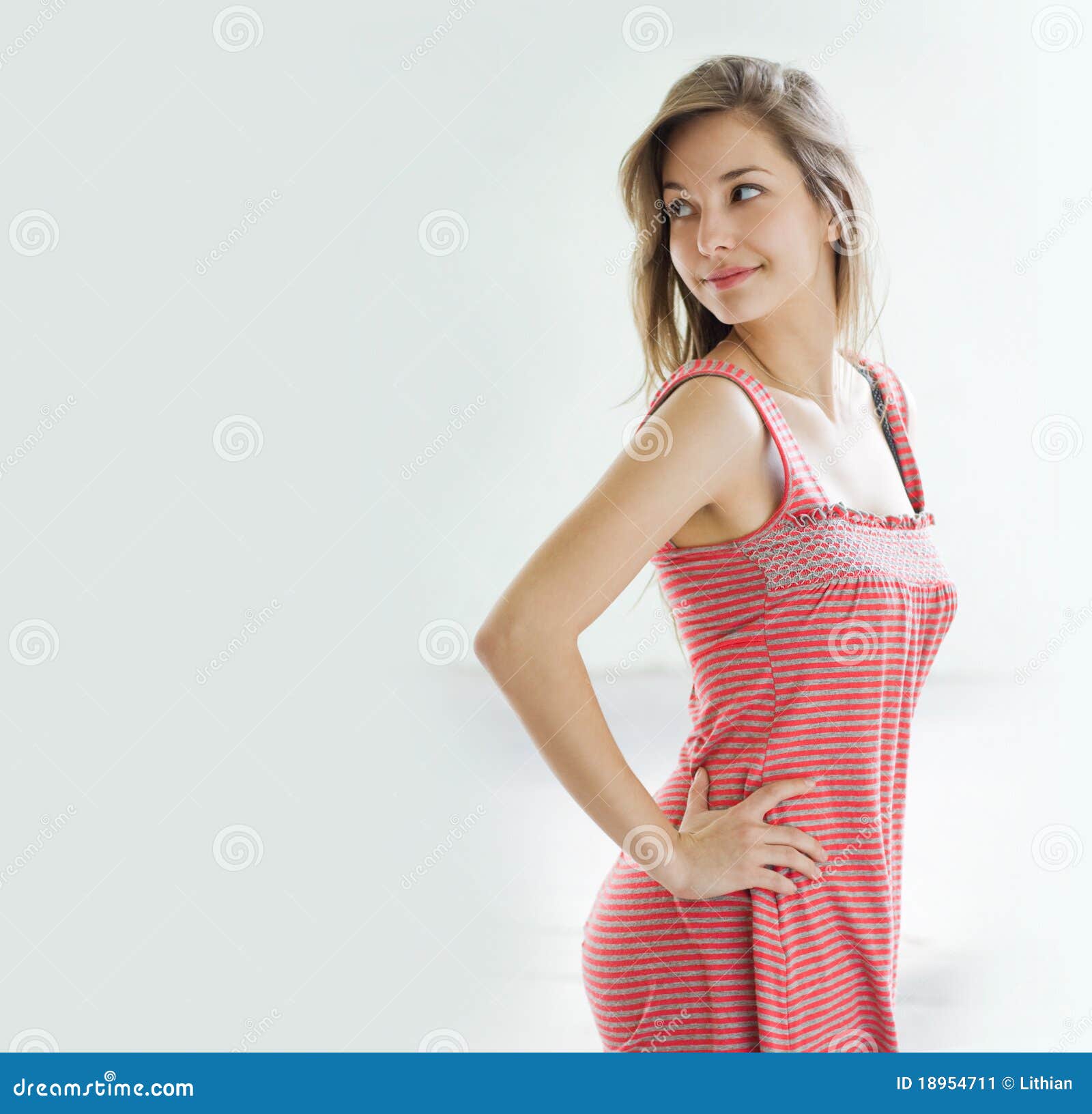 Beautiful Young Slender Girl Posing. Stock Image - Image of beautiful ...